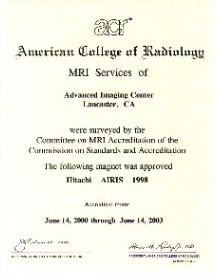 Certification AIC Advanced Imaging Center