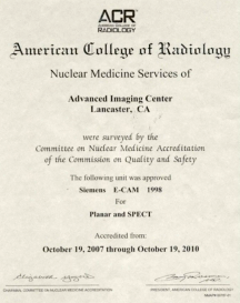 Certification AIC Advanced Imaging Center