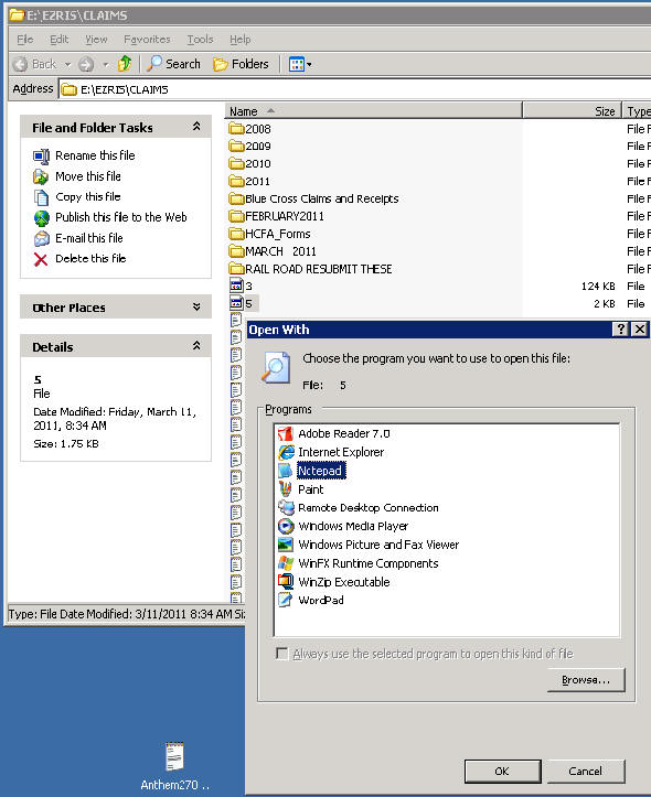 Tera Term for Medicare claims and EOBs